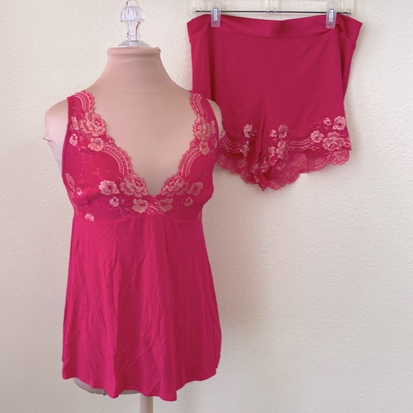 Soma | Intimates & Sleepwear | Soma Rayon Blend Hot Pink Pajamas | Poshmark